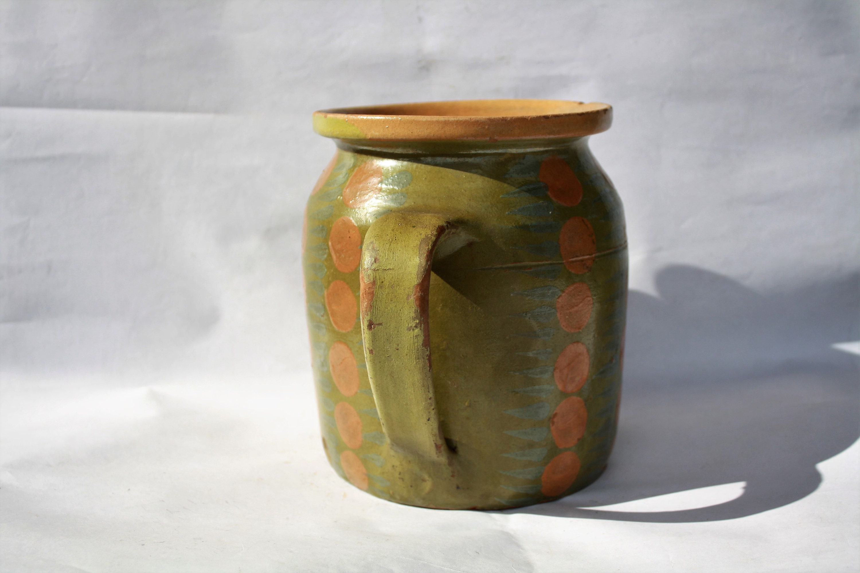 Dotted Jug Jam Jar Folk Jar Folk Bottle Handpainted Jug - Etsy UK