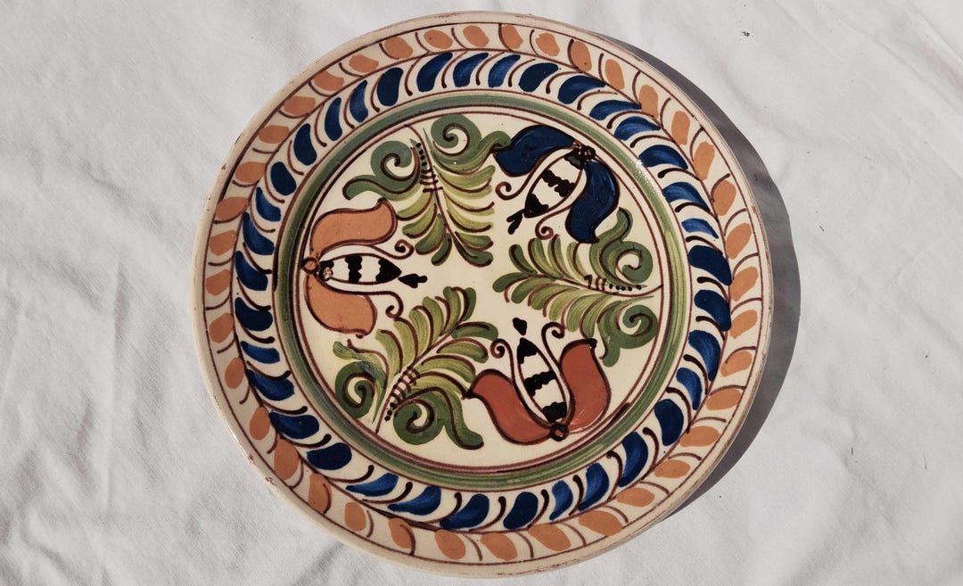 Handpainted Korond Clay Plate: Transylvanian Folk Art - Etsy