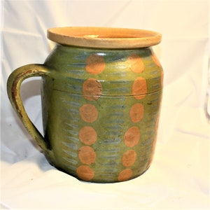 Dotted Jug Jam Jar Folk Jar Folk Bottle Handpainted Jug | Etsy