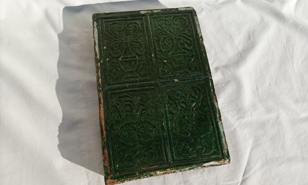 Antique Green Glazed Tile Stove, Transylvania Tile, Glazed 1890 Tile - Etsy