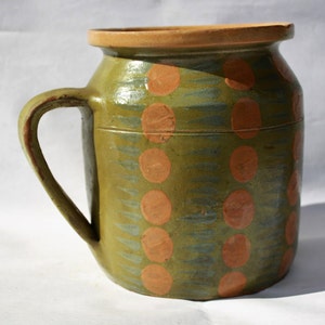 Dotted Jug Jam Jar Folk Jar Folk Bottle Handpainted Jug | Etsy