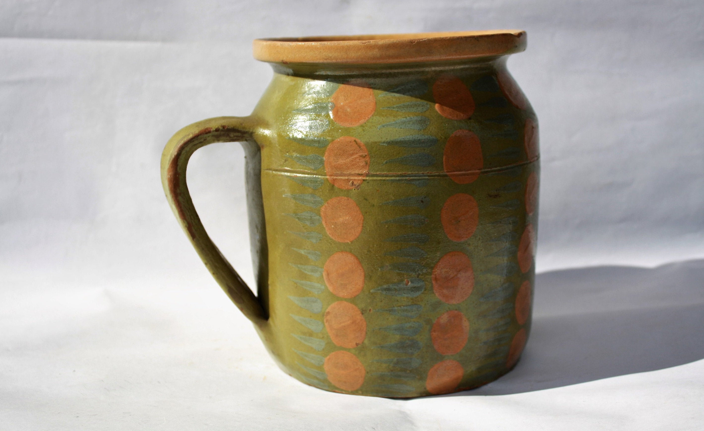 Dotted Jug Jam Jar Folk Jar Folk Bottle Handpainted Jug - Etsy UK