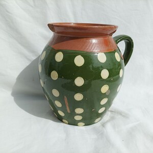 Traditional Antique Green Dotted Jug, Antique Green Glazed Folk Jug - Etsy