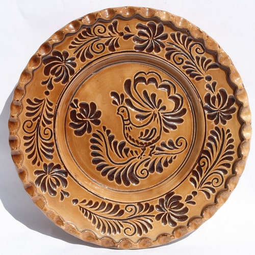 Traditional Plate Hungarian Pottery Folk Dish Antique - Etsy