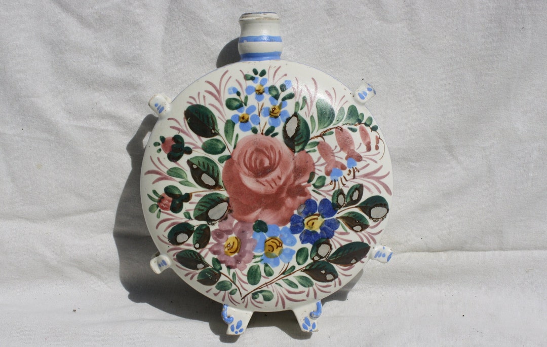 Traditional Antique Round Ceramic Transylvania Flask, Antique ...