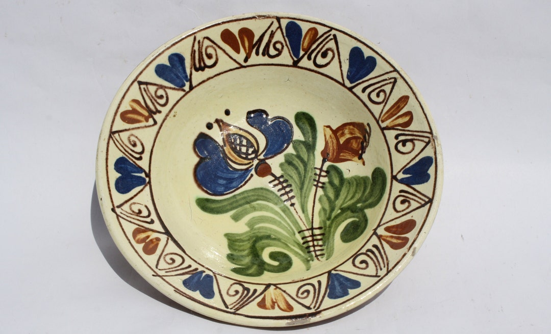 Traditional Plate, Terracotta Plate, Clay Plate, Transylvania Pottery ...