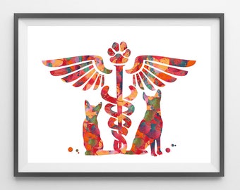 Veterinary caduceus | Etsy