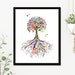 Tree of Life Symbol Watercolor Print Rooted Tree of Life Poster Tree ...