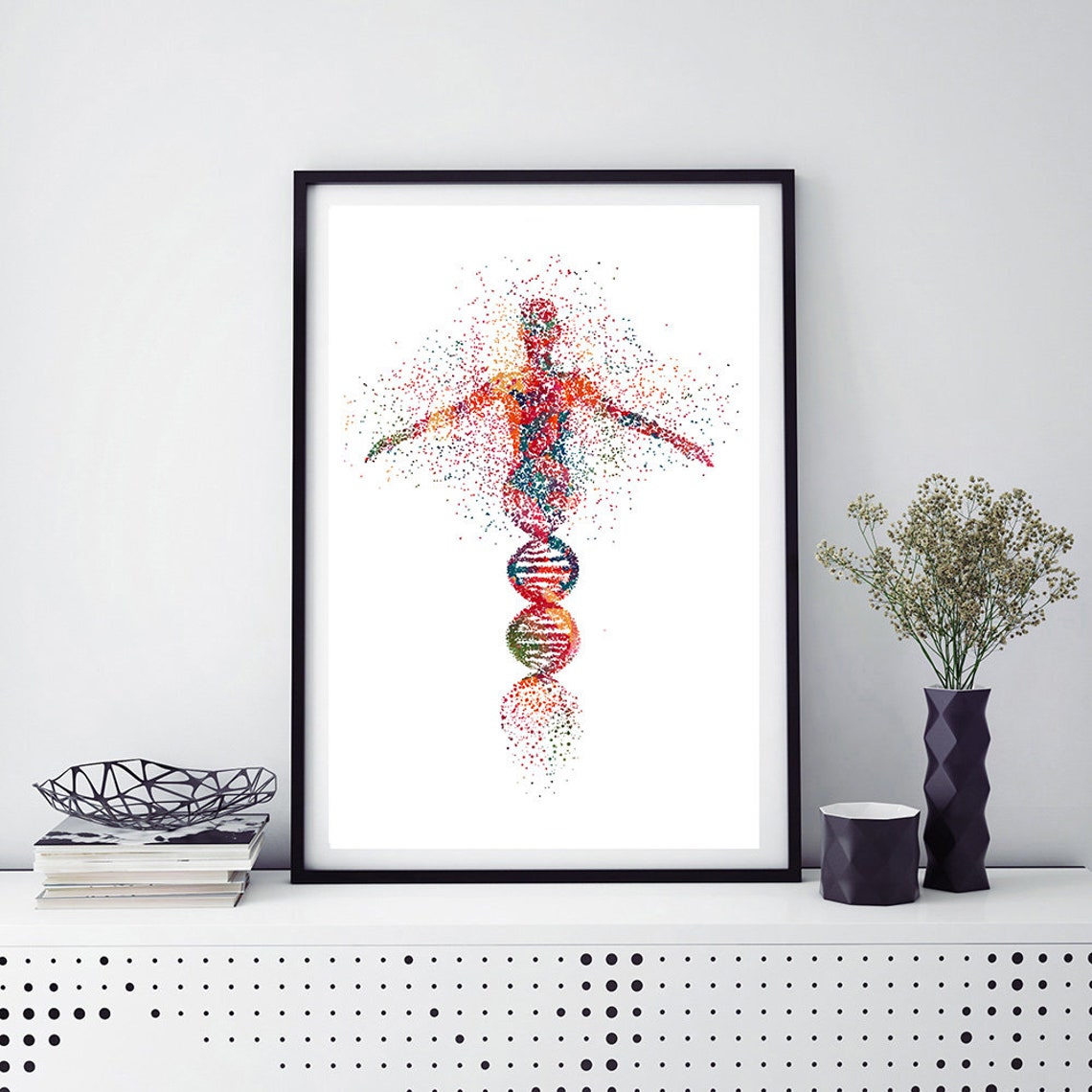 DNA Woman Science Art Print Abstract Symbol of Woman Made Out - Etsy Canada