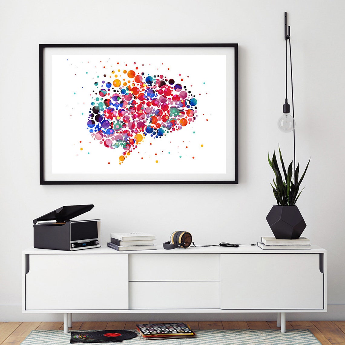 Human Brain Abstract Anatomy Art Print Brain Cells Poster | Etsy UK