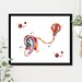 Cochlear Implant Watercolor Print Audiology Poster Inner Ear Hearing ...