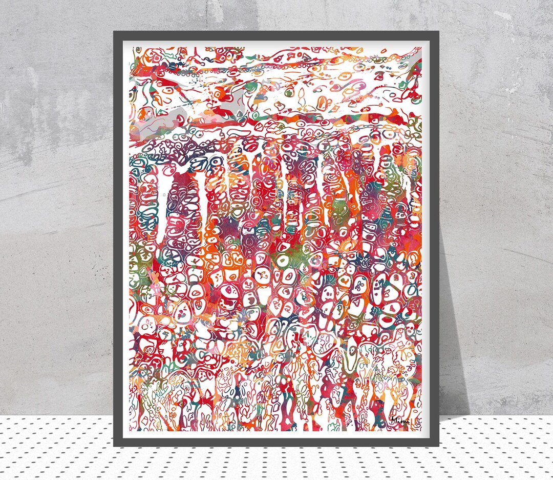 Human Bone Histology Print Growth Plate Cartilage Watercolor Bone ...