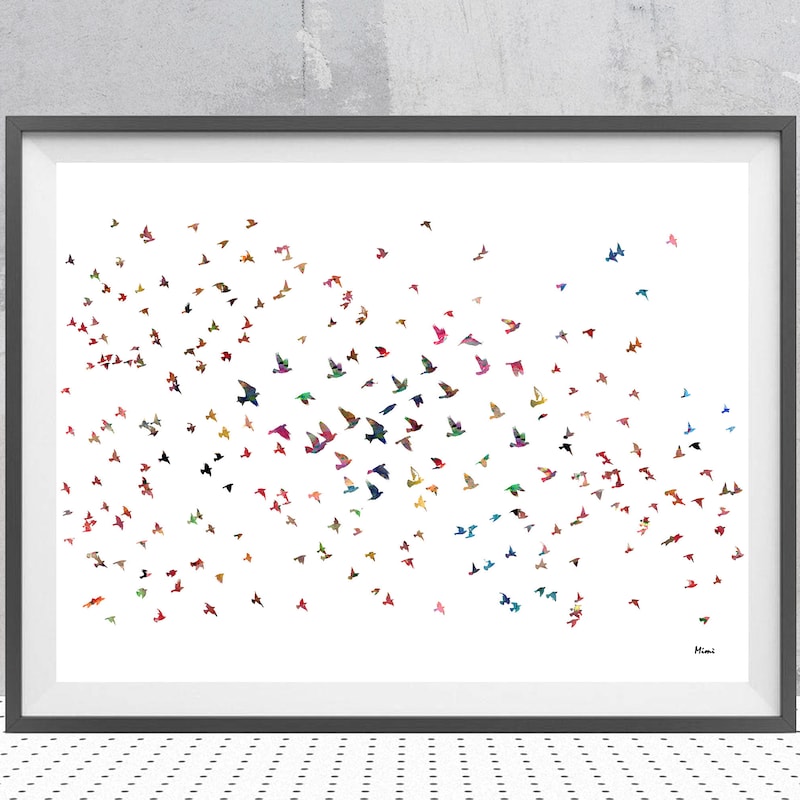 Flying Bird Print - Etsy