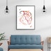 Heart Vascularization Print Coronary Angiogram Poster Cardiology Art ...
