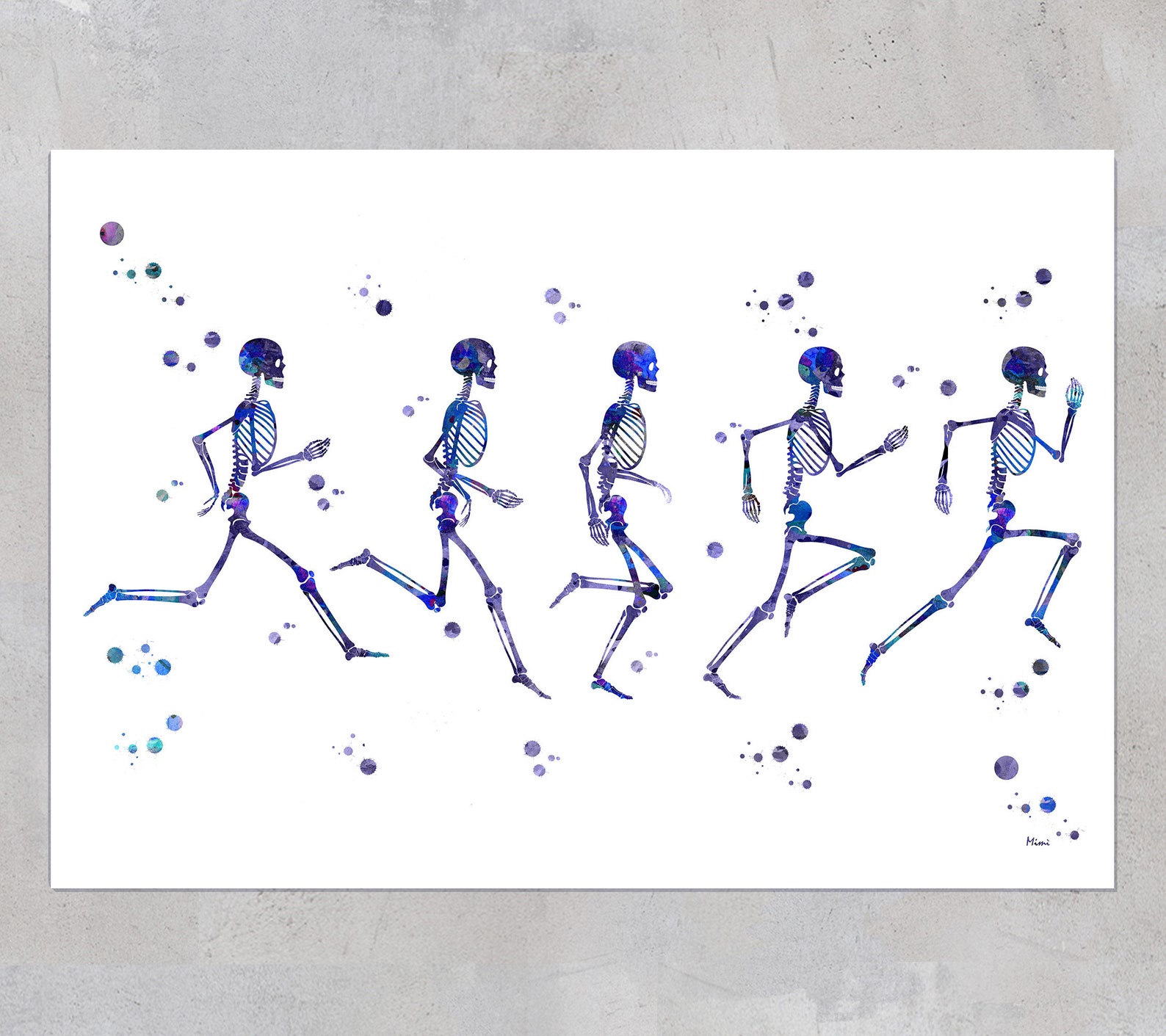 Running Phases Watercolor Print Anatomy Art Human Body - Etsy Canada