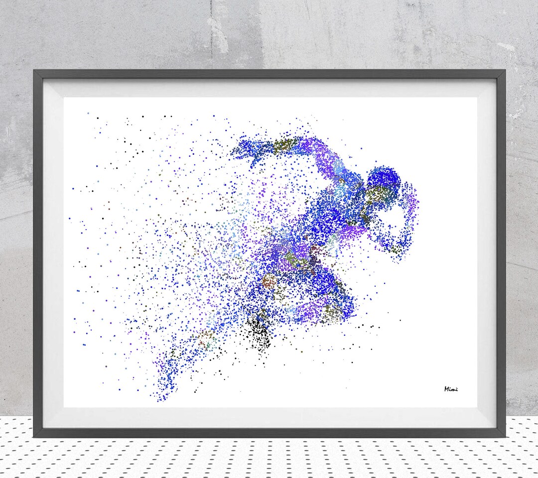 Runner Watercolor Male Sprinter Print Running Sport Poster Running Man ...