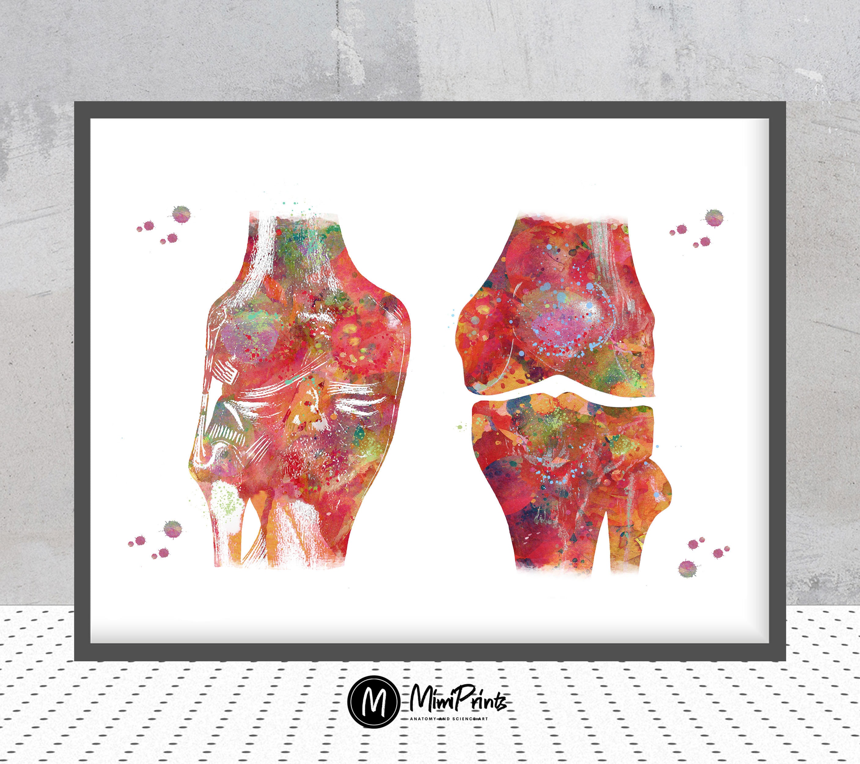 Knee Anatomy Watercolor Print Knee Joints Medical Art Knee - Etsy Canada