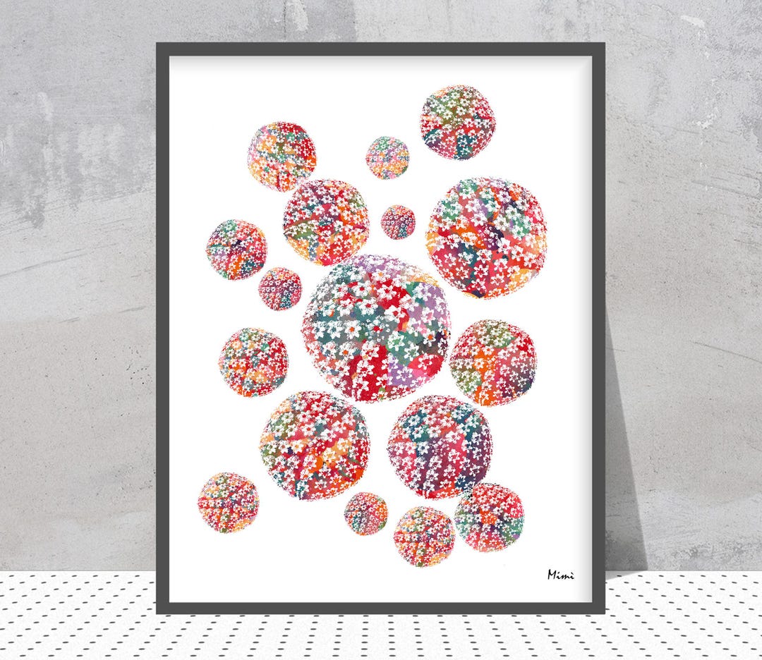 Herpes Simplex Virus Structure Print - HSV Watercolor - Virology Poster ...