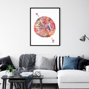 Fallopian Tube Histology Watercolor Print Female Reproductive System ...