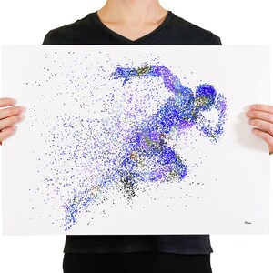 Runner Watercolor Male Sprinter Print Running Sport Poster Running Man ...