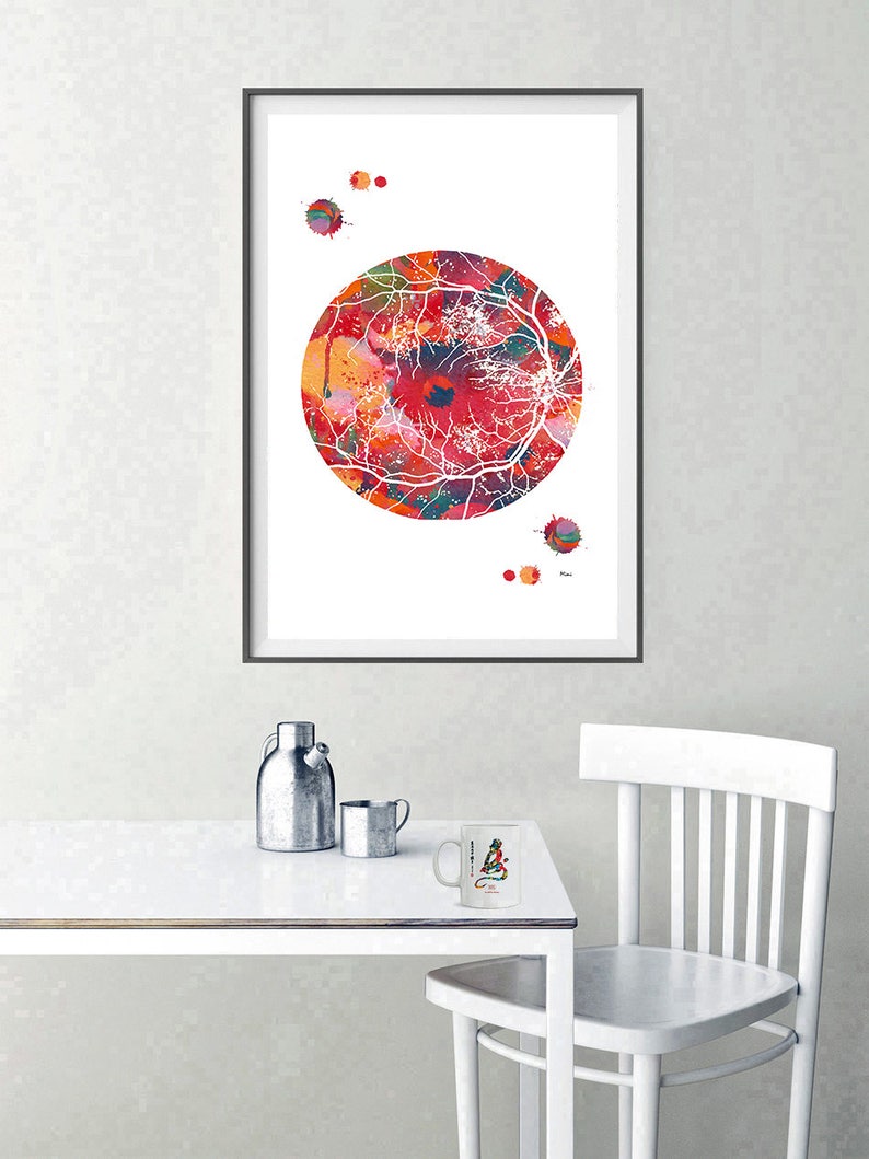 Retina Art Print Eye Anatomy Poster Optometry Illustration | Etsy