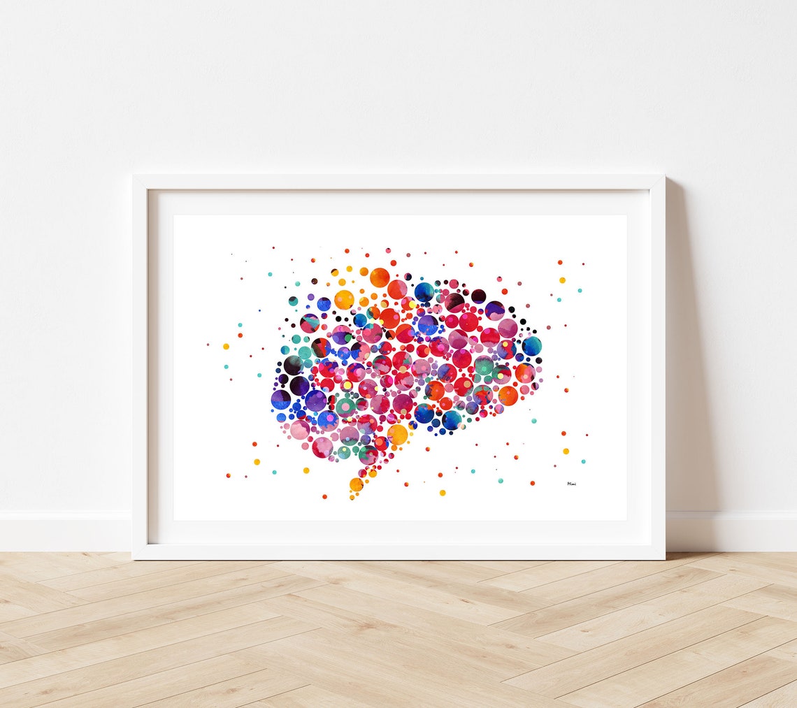 Human Brain Abstract Anatomy Art Print Brain Cells Poster - Etsy UK