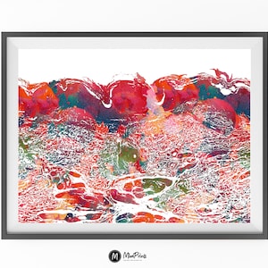 Skin Histology Watercolor Print Epidermis Microscopic View Poster Skin ...