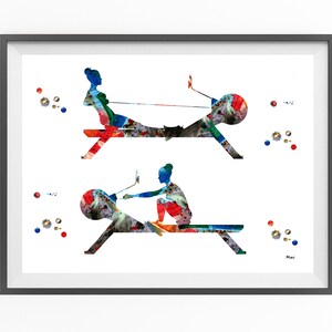 Rowing Machine Woman Sport Art Print - Personalized Wall Decor - Etsy
