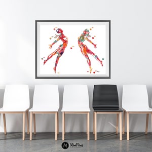 Dance Anatomy Watercolor Print N.4 Dance Poses Poster Female Dancer ...
