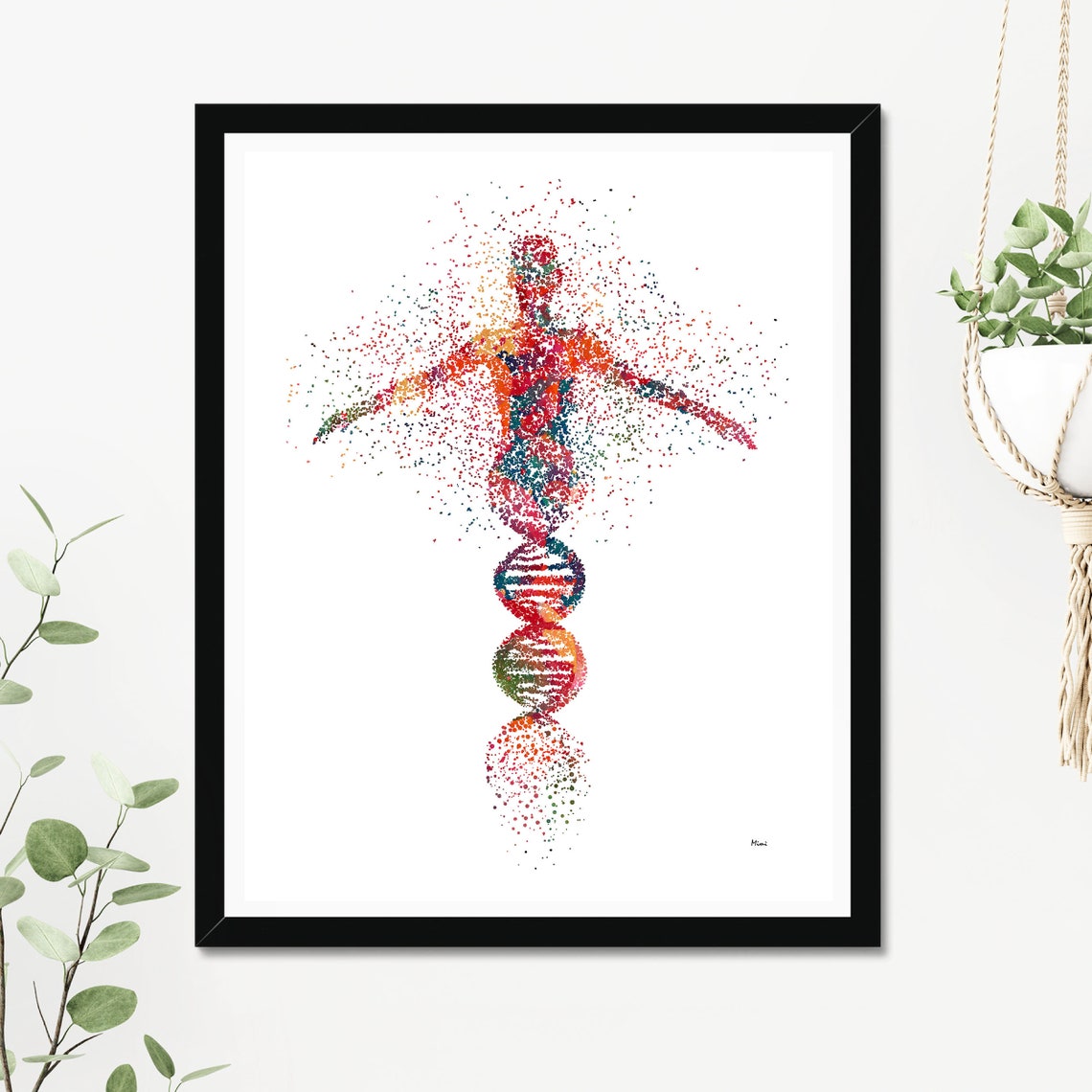 DNA Woman Science Art Print Abstract Symbol of Woman Made Out - Etsy Canada