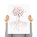 Abstract Tree With Binary Code Roots Watercolor Print Computer IT Print ...