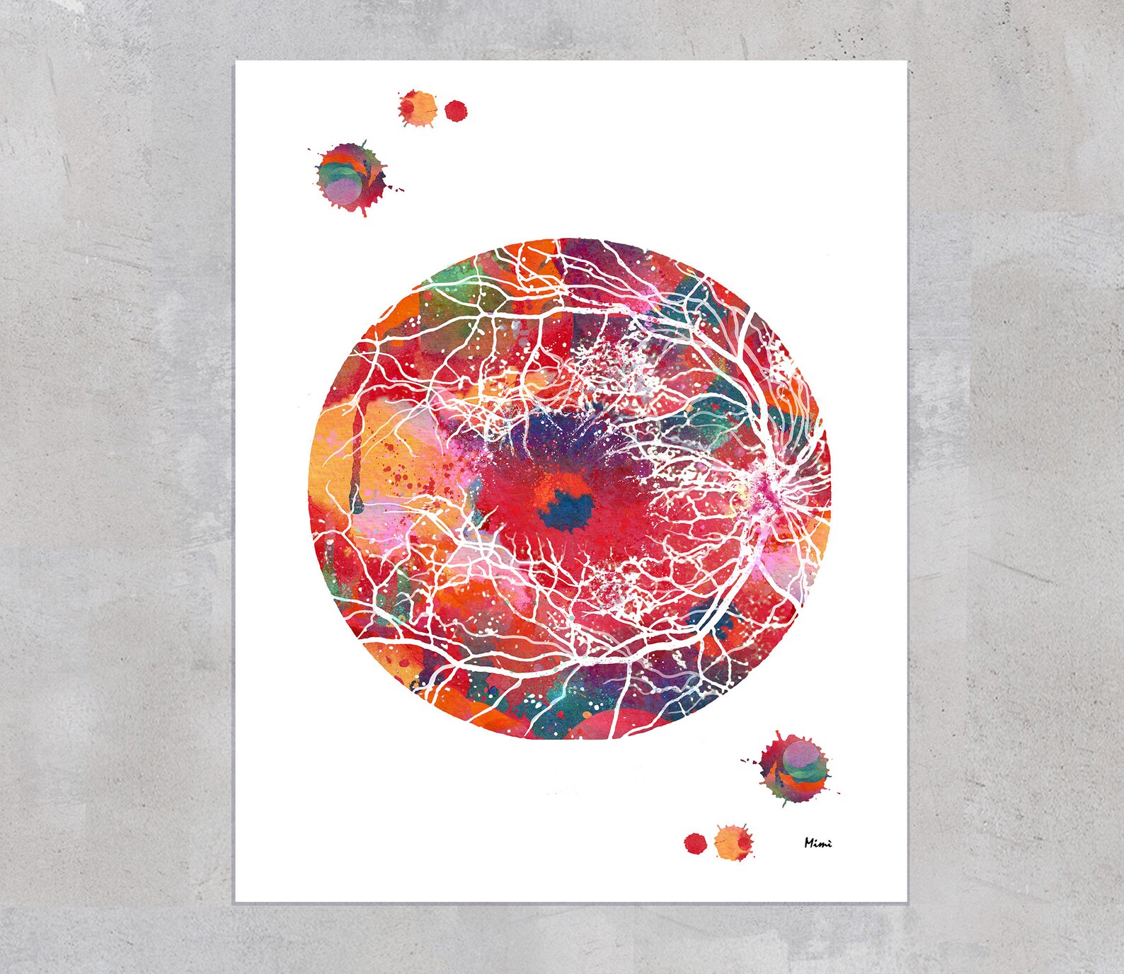 Retina Art Print Eye Anatomy Poster Optometry Illustration - Etsy