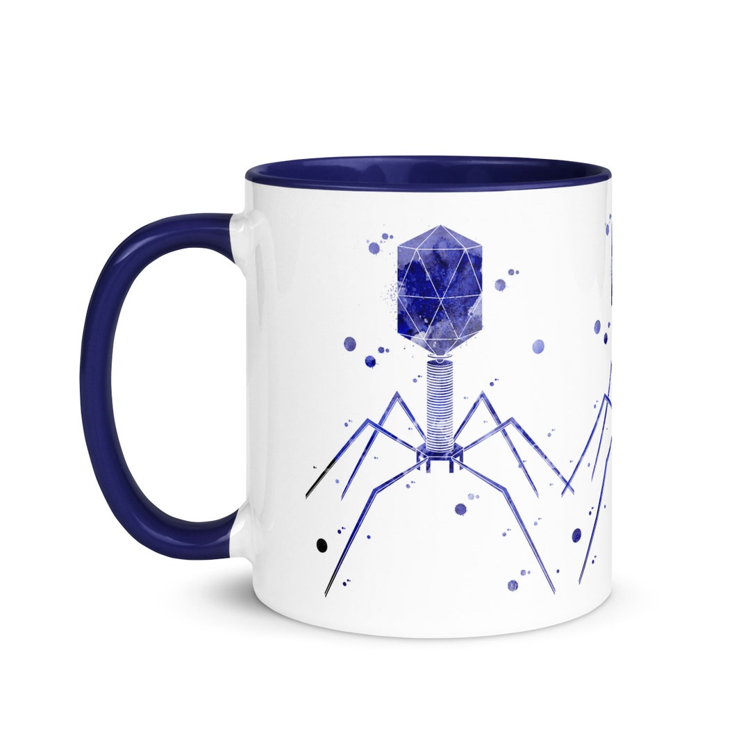 Bacteriophage Mug Science Art Phage Watercolor Printed All Around on ...