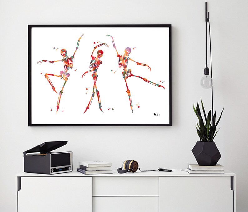 Dancing Phases Anatomy Print Skeletal System and Ballet | Etsy