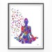 Yoga Meditation Watercolor Print Woman in Yoga Position Poster Yoga ...