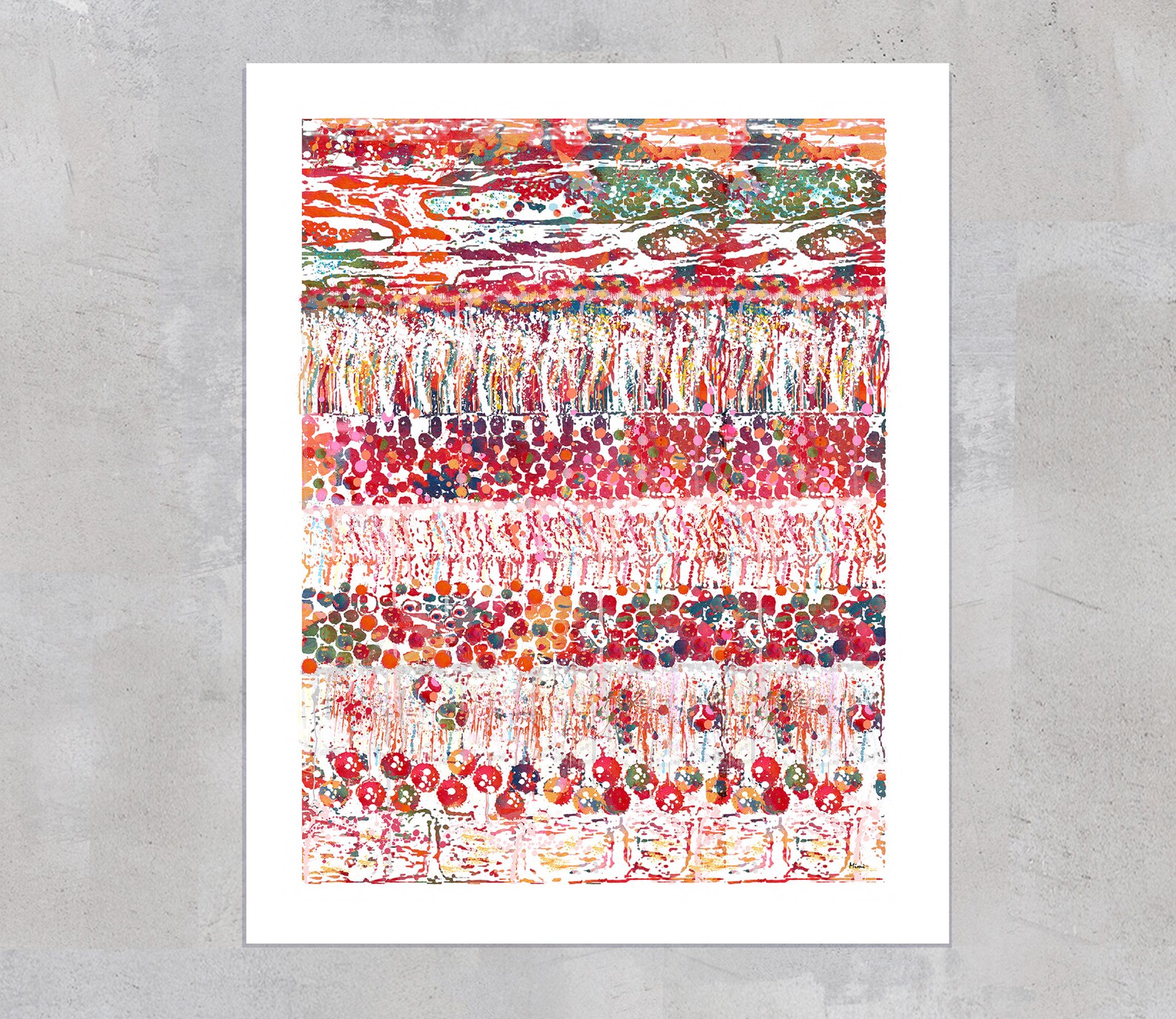 Retina Layers Watercolor Print Human Eye Histology Print | Etsy