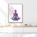 Yoga Meditation Watercolor Print Woman in Yoga Position Poster Yoga ...