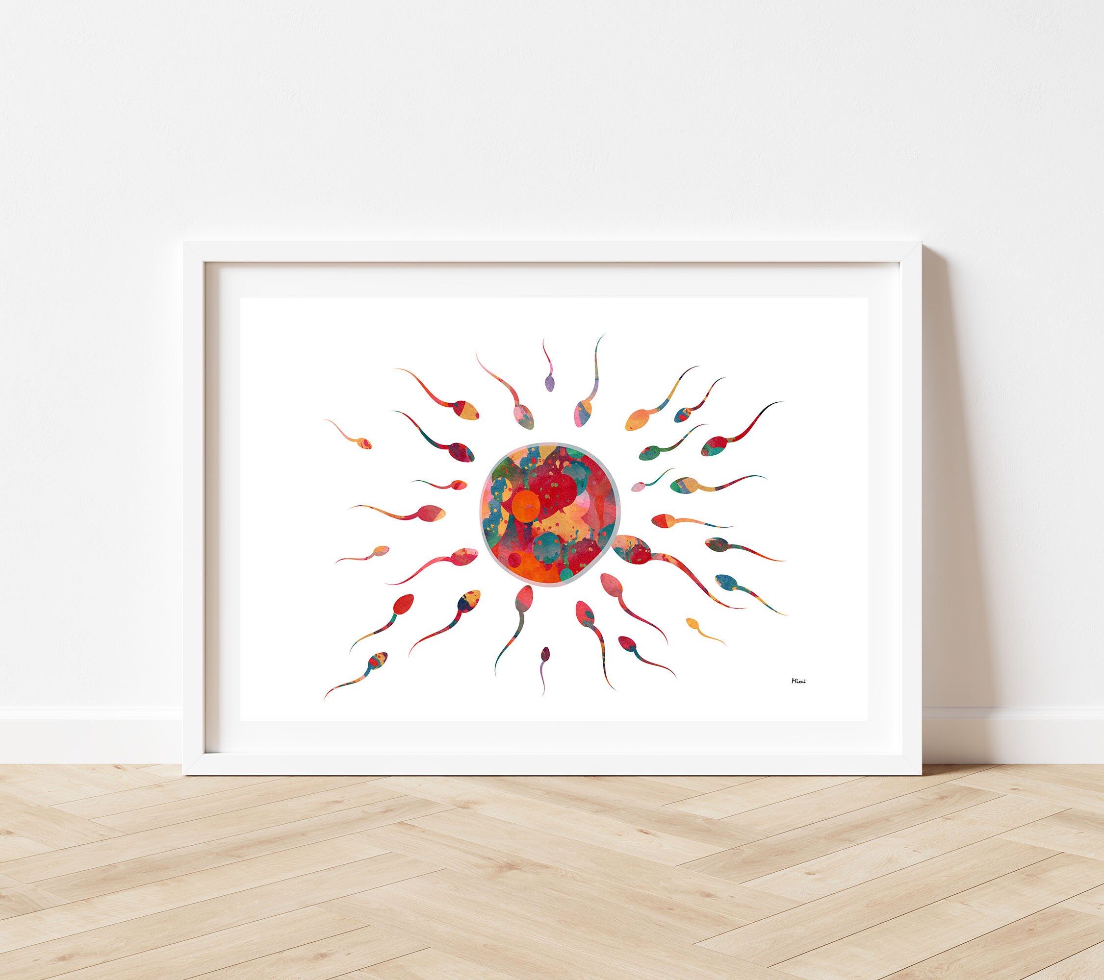 Sperm Cells Watercolor Print Sperm Cells Poster Sperm Cells - Etsy