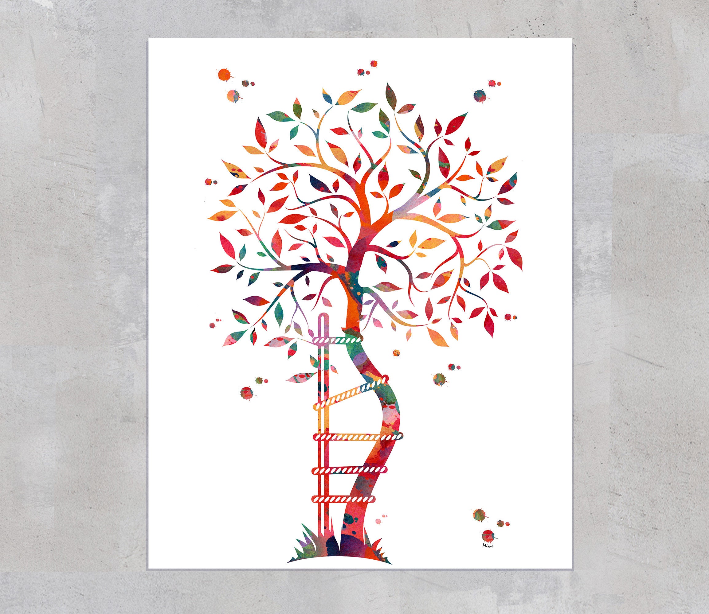 Crooked Tree Orthopedic Symbol Watercolor Print Orthopedic - Etsy Hong Kong