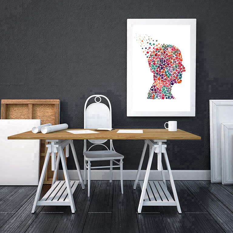 Mind and Psychology Watercolor Print Human Psyche Poster | Etsy
