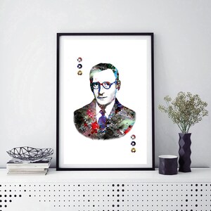 Tommy Flowers Watercolor Print Thomas Harold Fiori Computer Scientist ...