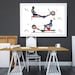 Rowing Art Print Indoor Rowing Poster Male Rower Training on Indoor ...