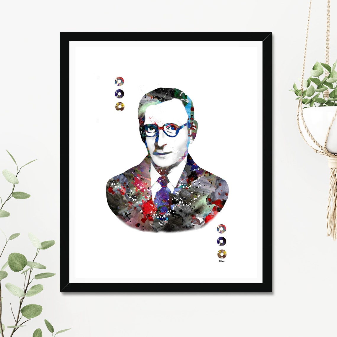 Tommy Flowers Watercolor Print Thomas Harold Fiori Computer - Etsy