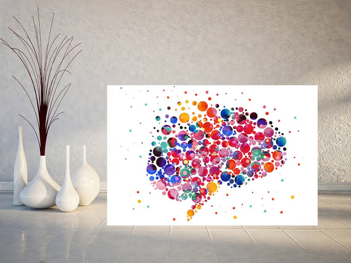 Human Brain Abstract Anatomy Art Print Brain Cells Poster | Etsy UK