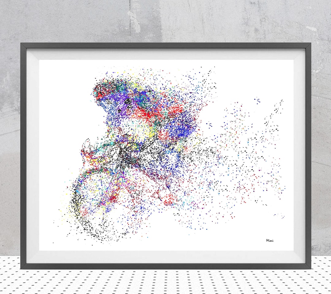 Cyclist Racing Sport Print Road Bicycle Racing Poster Cyclist Print ...