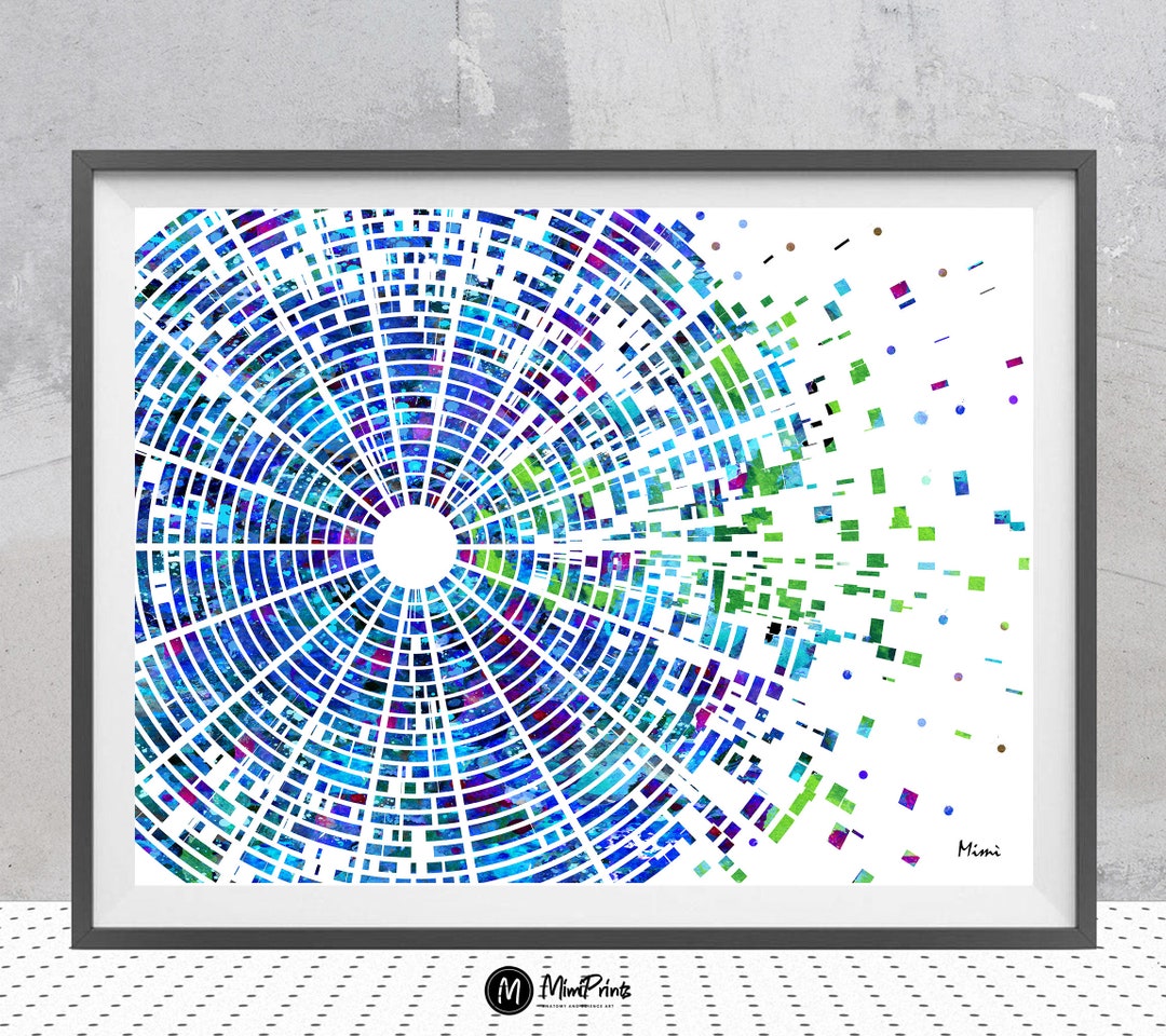 Circular DNA Watercolor Map DNA Sequence Science Print Genome - Etsy