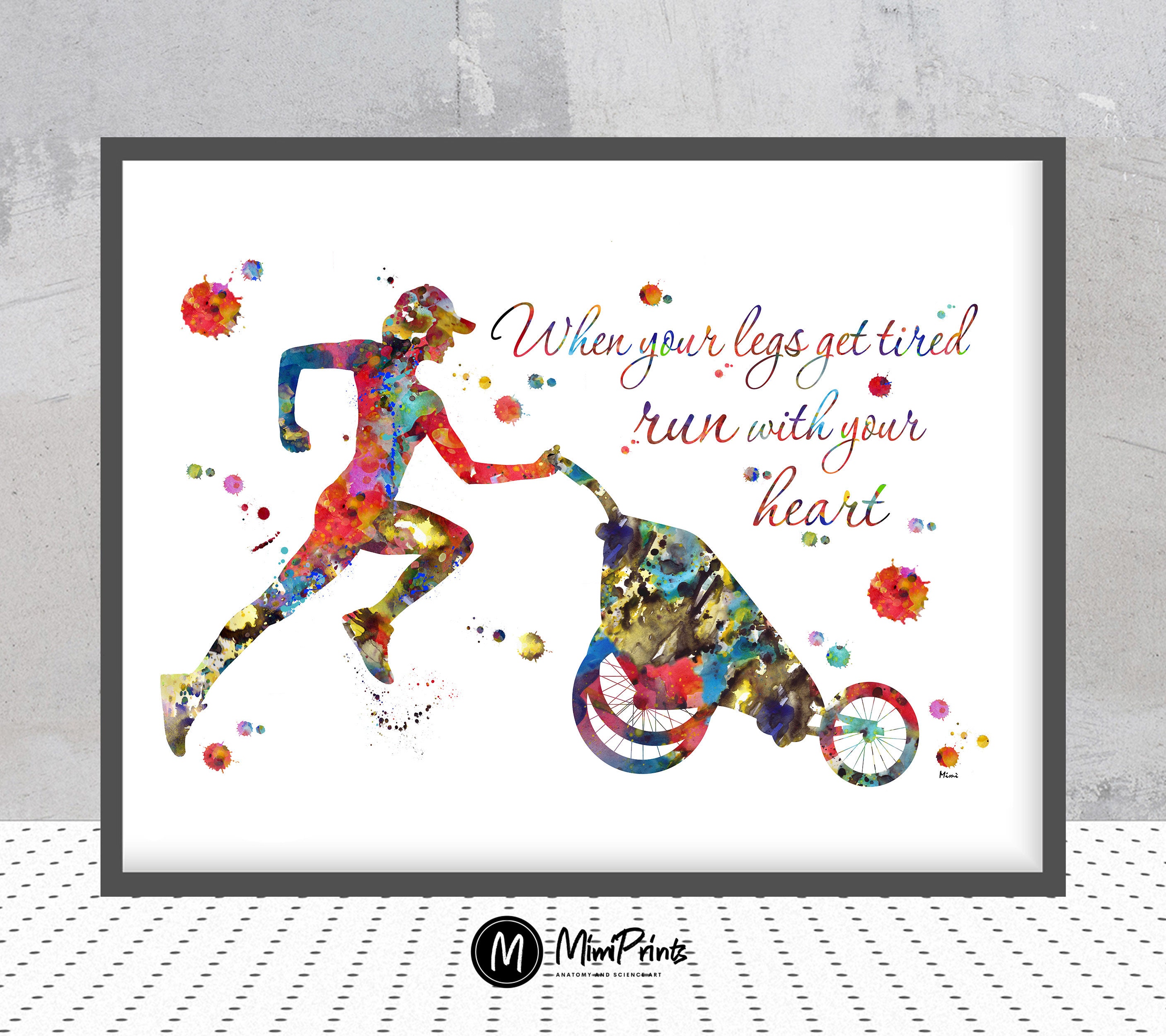 Kunst MOTIVATIONAL QUOTE POSTER PRINT RUNNING INSPIRATIONAL I AM A ...