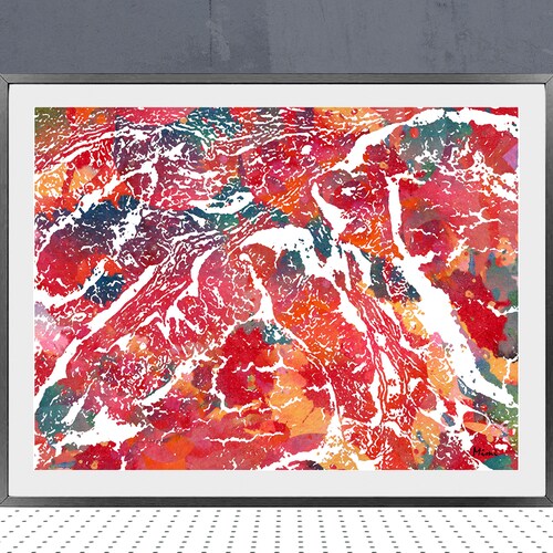Colon Histology Watercolor Print Colon Mucosa Poster - Etsy