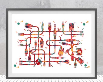 Computer Art Poster | Etsy