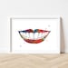 Smiling Mouth Watercolor Print Anatomy Art Dental Care Therapy - Etsy